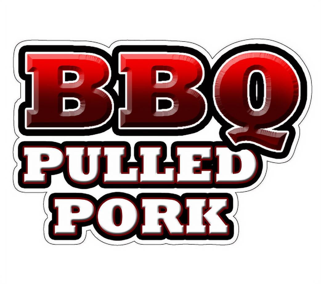 BBQ PULLED PORK Concession Decal barbeque sign trailer - Walmart.com