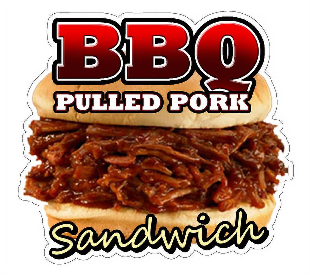 BBQ PULLED PORK SANDWICH Concession Decal restaurant - Walmart.com