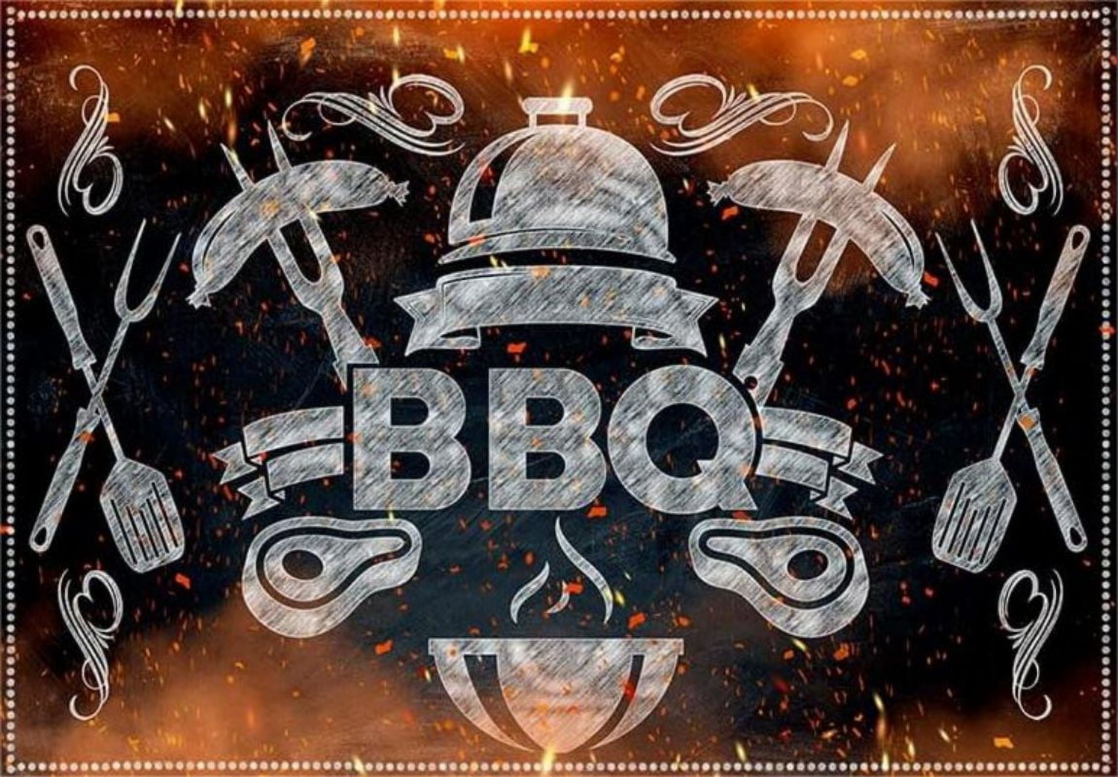BBQ Party Backdrop Family Picnic Grass Fire Photography Background Wall ...