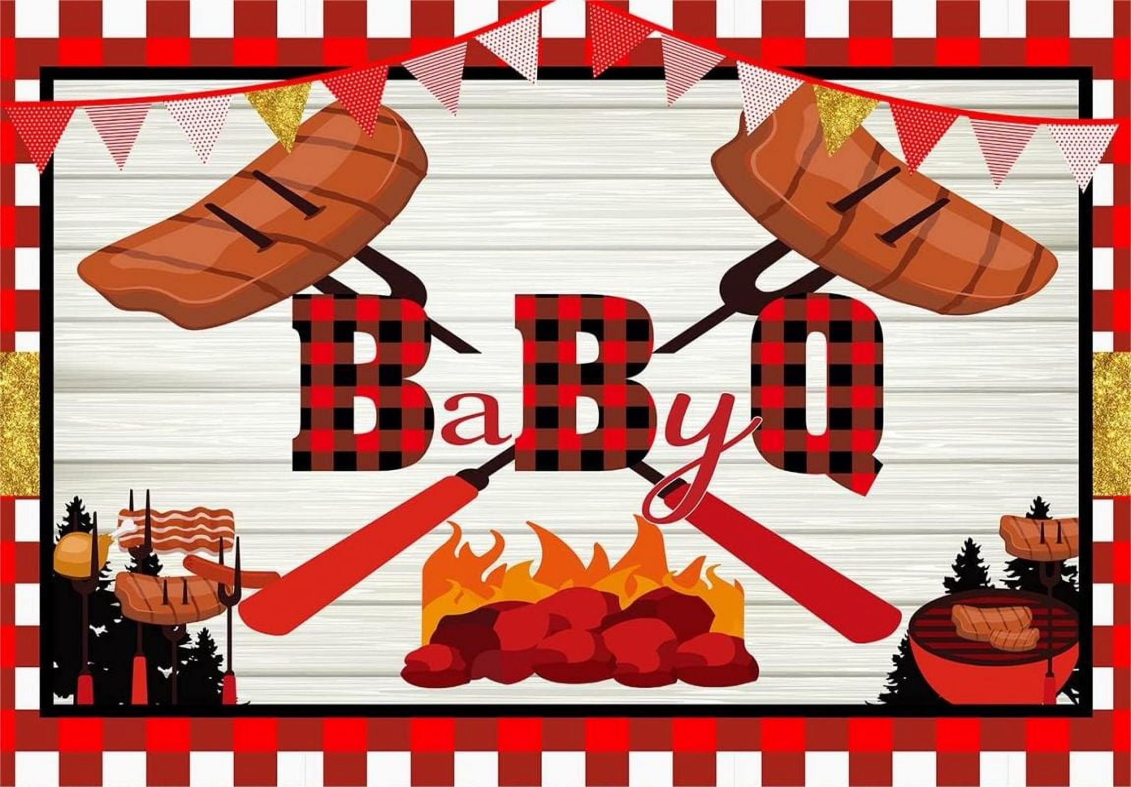 BBQ Party Backdrop Family Picnic Grass Fire Photography Background Wall ...