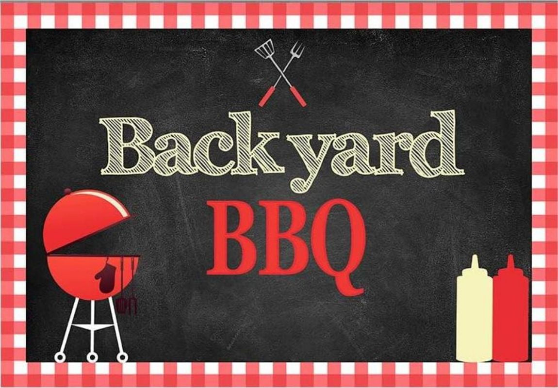 BBQ Party Backdrop Summer Barbecue Theme Outdoor Lawn Picnic Food ...