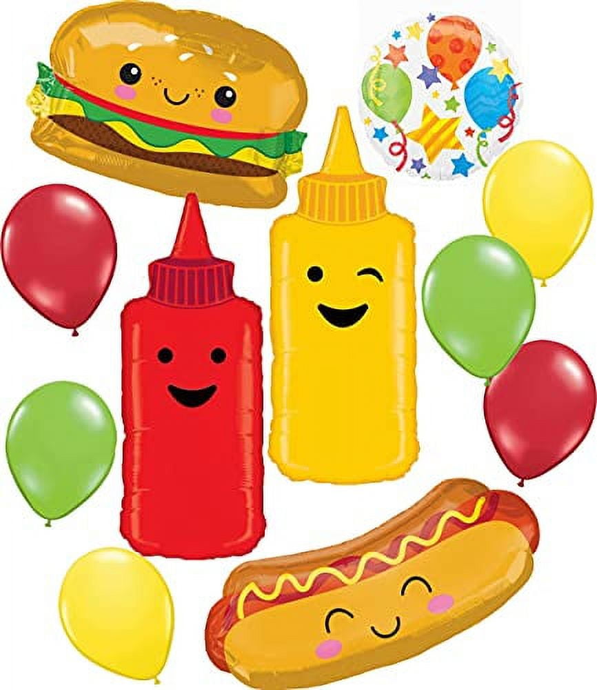 BBQ Party Cookout Picnic Tailgating Balloon Bouquet Decorations 11 pcs ...