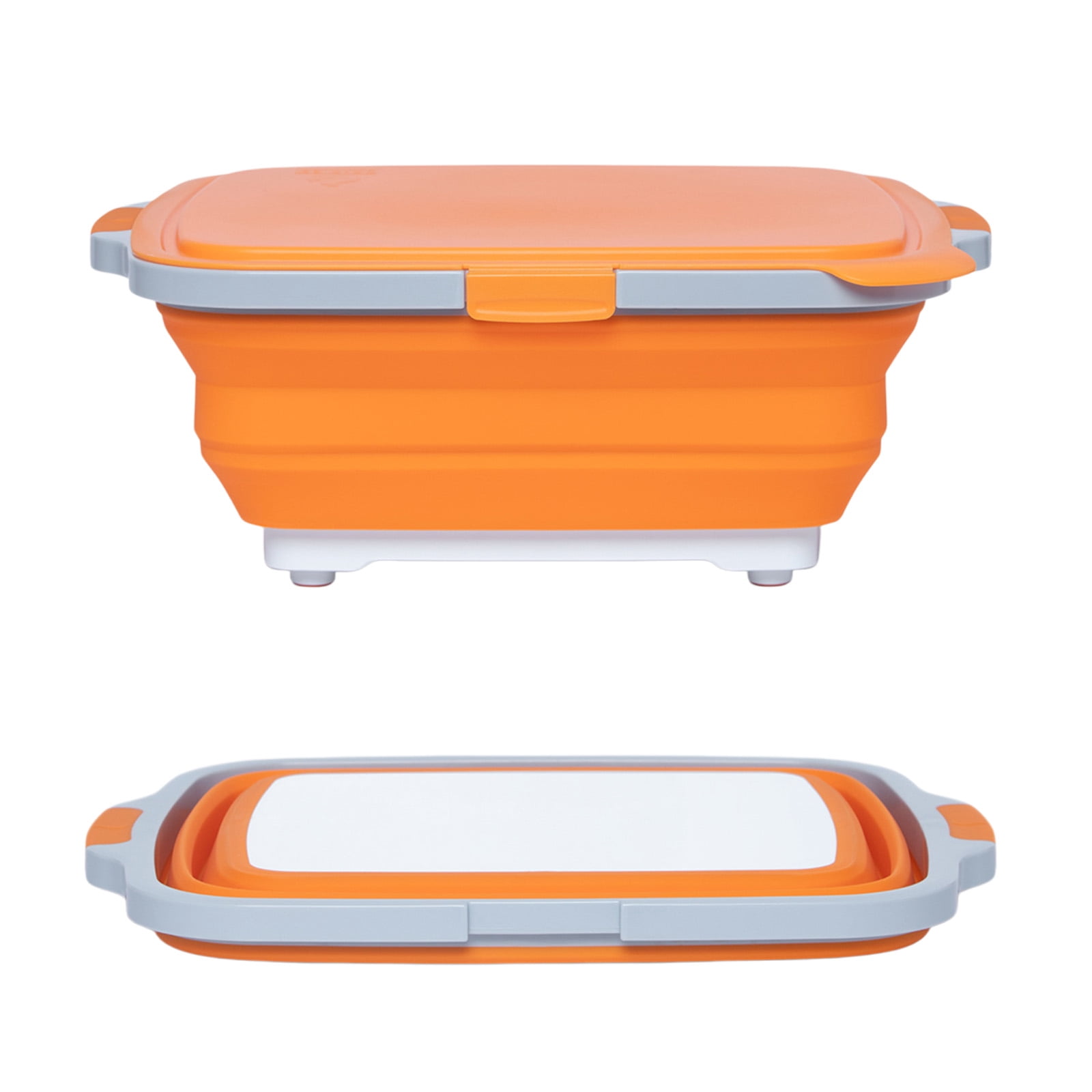 BBQ Preps Tub with Lid Folding Dishes Basin For Vegetables And Fruits ...