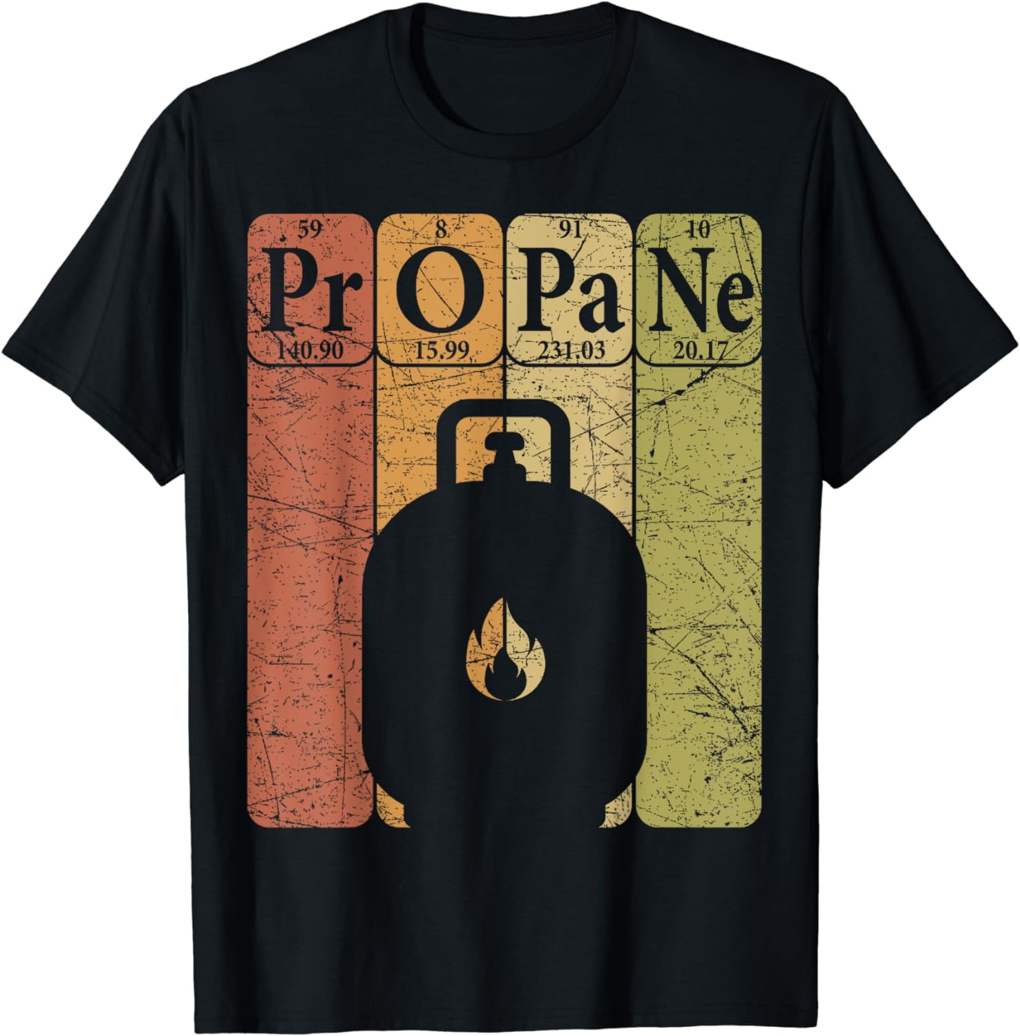 BBQ Propane Periodic Table Elements Grill BBQ Lover Barbecue T-Shirt ...