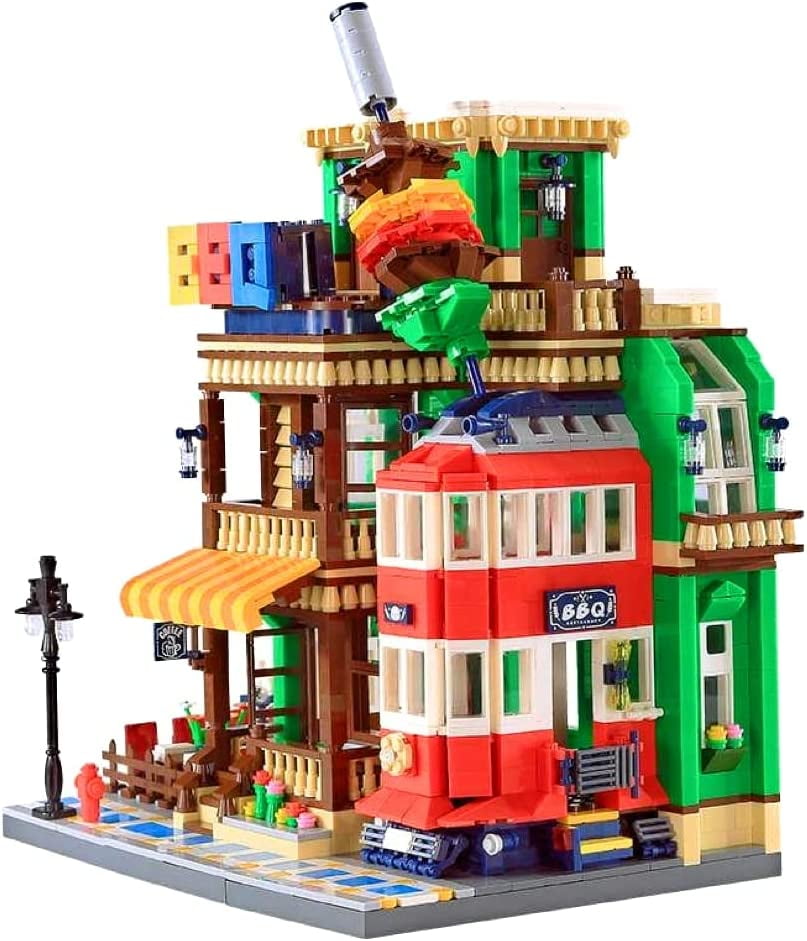 General Jim’s Toys & Bricks BBQ Diner Restaurant, Modular City Building ...