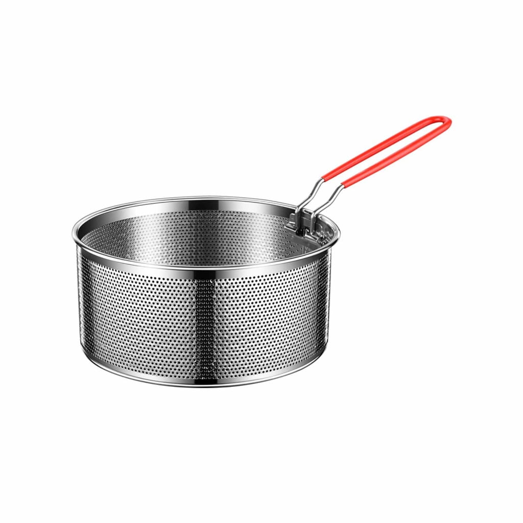 BBQ Restaurant Cooking Deep Fry Basket Stainless Steels Round Wire Mesh ...