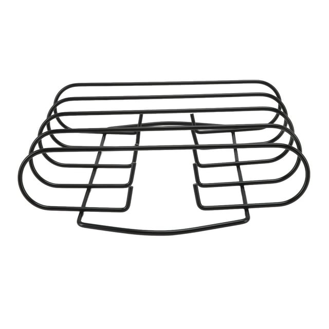 BBQ Rib Rack Iron Non Stick Grilling Rib Stand Black Barbecue Grill for ...