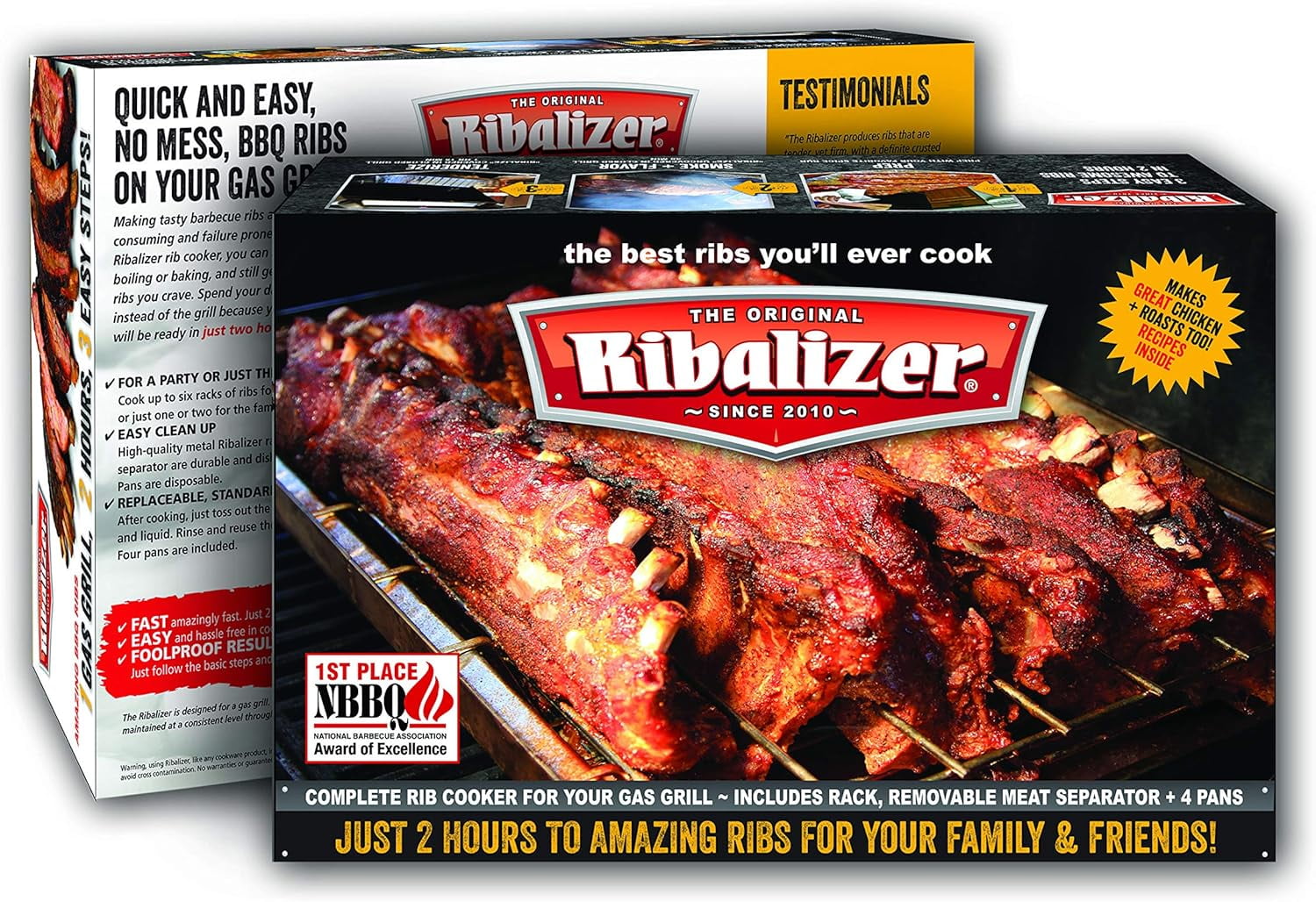 BBQ/Rib Rack for Smoker or Grill - Holds 6 Racks of Ribs - for More ...