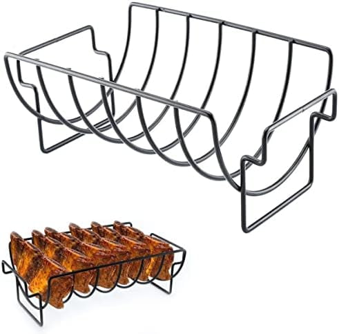 BBQ Rib Racks for Smoking,Turkey Roasting Rack Roast Rack Dual Purpose ...