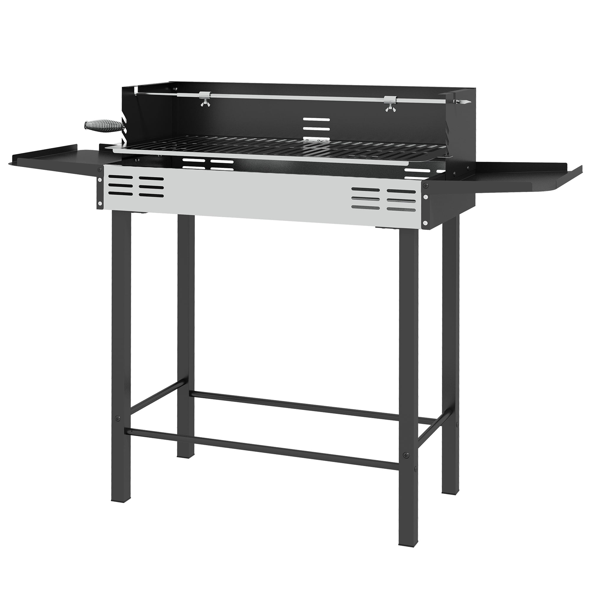 BBQ Rotisserie Grill 12.8 Inch Charcoal Split Roaster, Rotisserie for ...