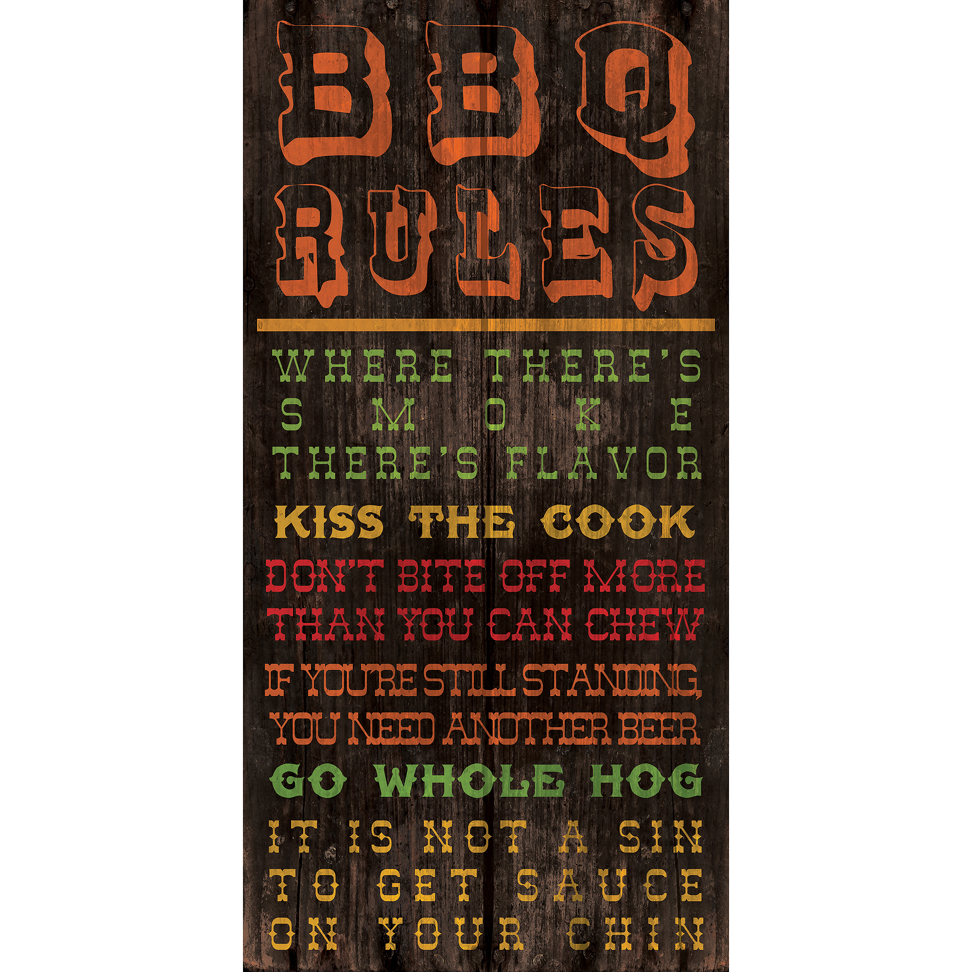 BBQ Rules I Wall Art - Walmart.com