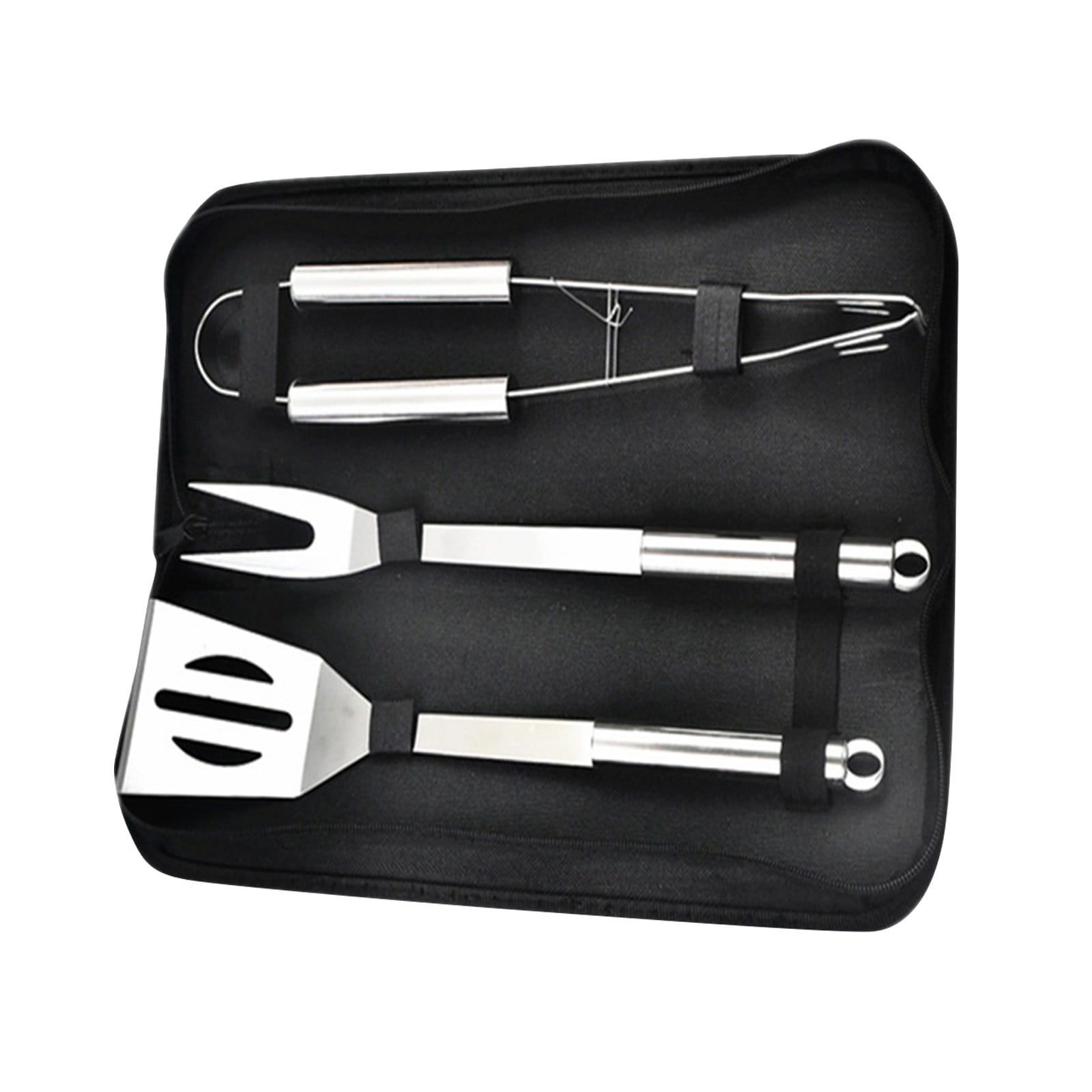 BBQ SET Grill Cooking Utensils Kit 3pcs Stainless Steel Shovel Fork ...