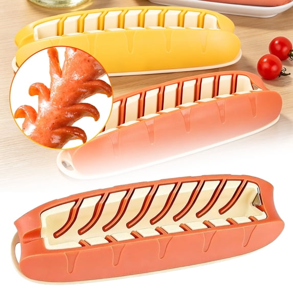 BBQ Sausage Cutter Holder, Hot Dog Scoring & Cutting Tool, Kitchen Meat ...