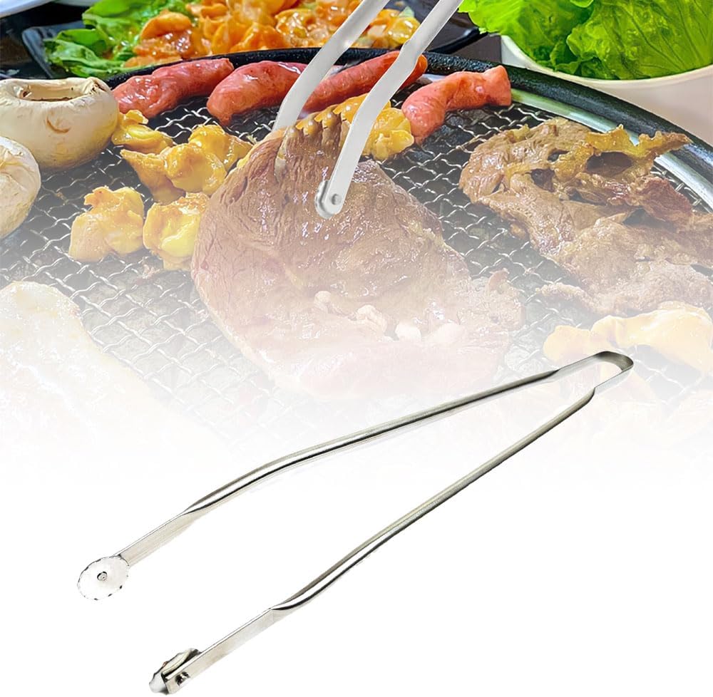 BBQ Sausage Turning Tongs, 2024 New Stainless Steel Kitchen Cooking ...