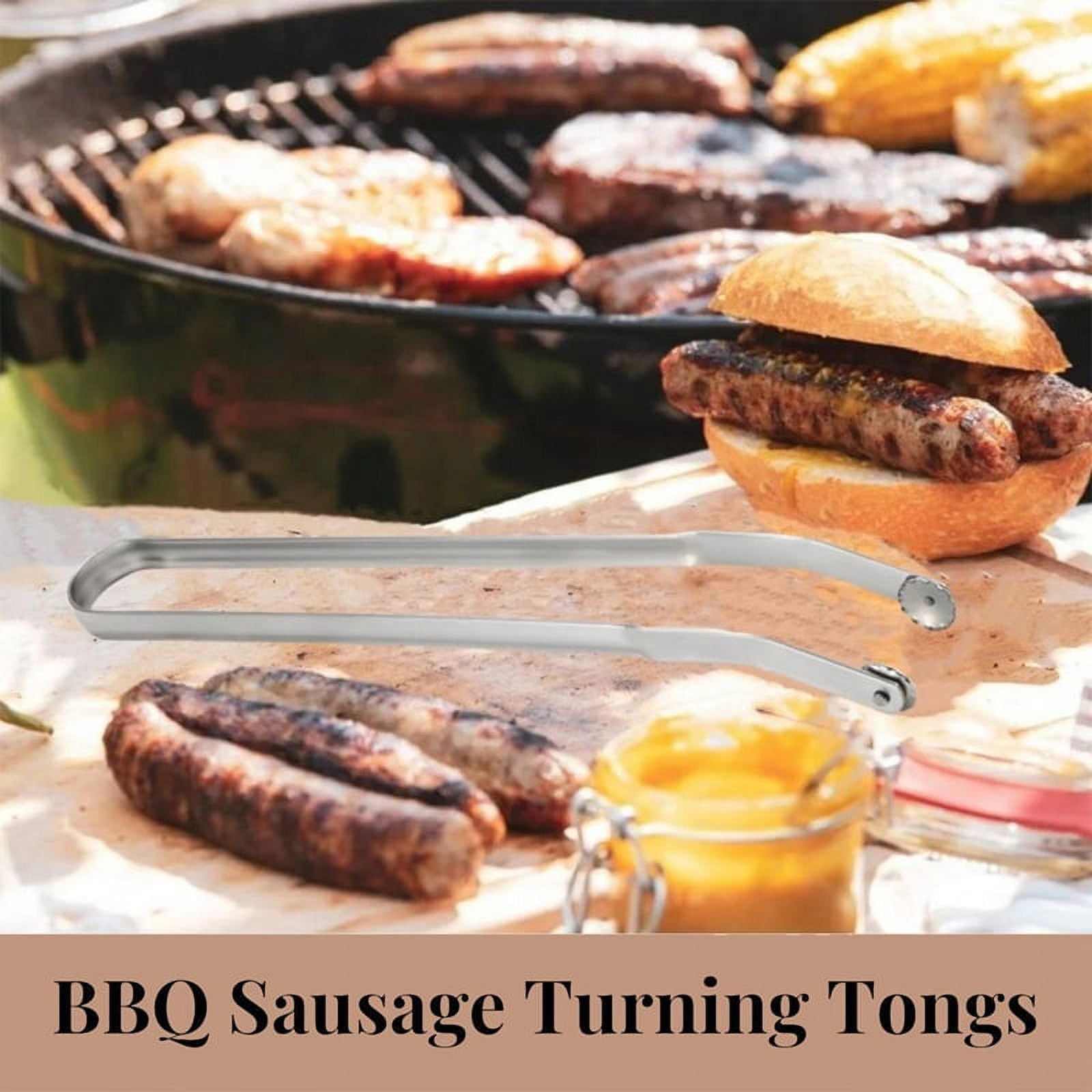 BBQ Sausage Turning Tongs, BBQ Sausage Grill Tongs, BBQ Sausage Stuffer ...