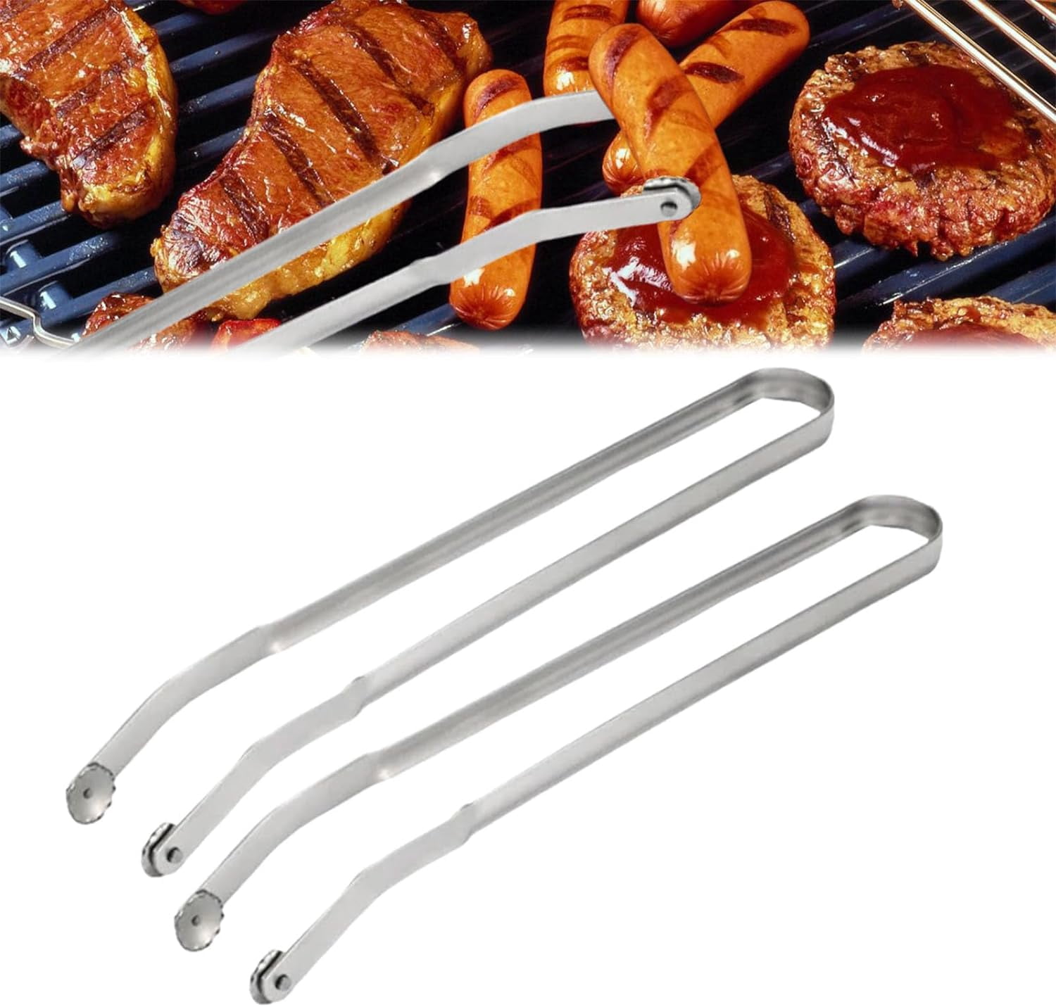 BBQ Sausage Turning Tongs for Cooking, BBQ Sausage Grill Tongs, BBQ ...