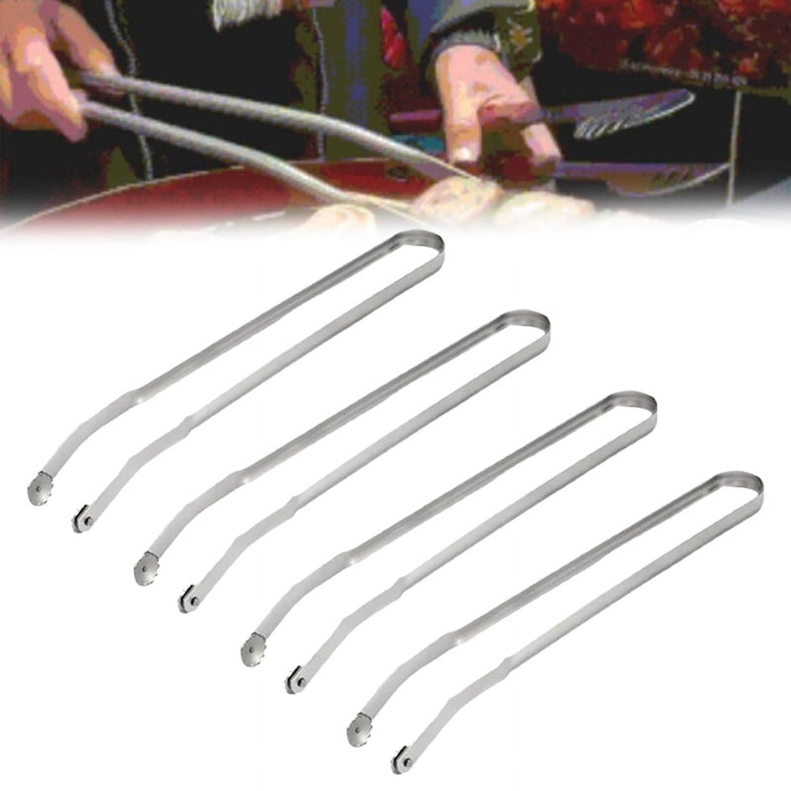 BBQ Sausage Turning Tongs Stainless Steel Kitchen Cooking Tongs ...