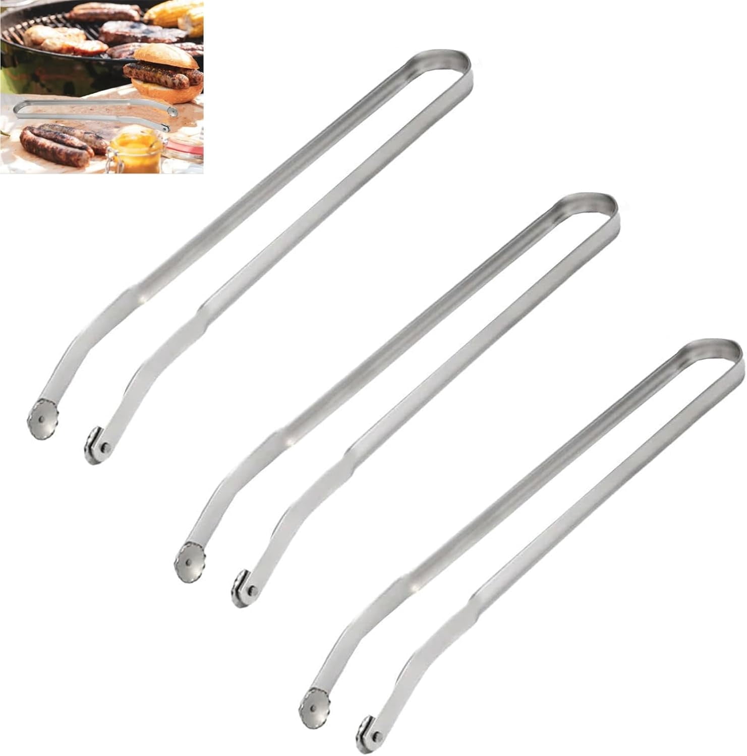 Bbq Utensil Set Weber Original Sausage Tongs - Long Locking Tongs For ...