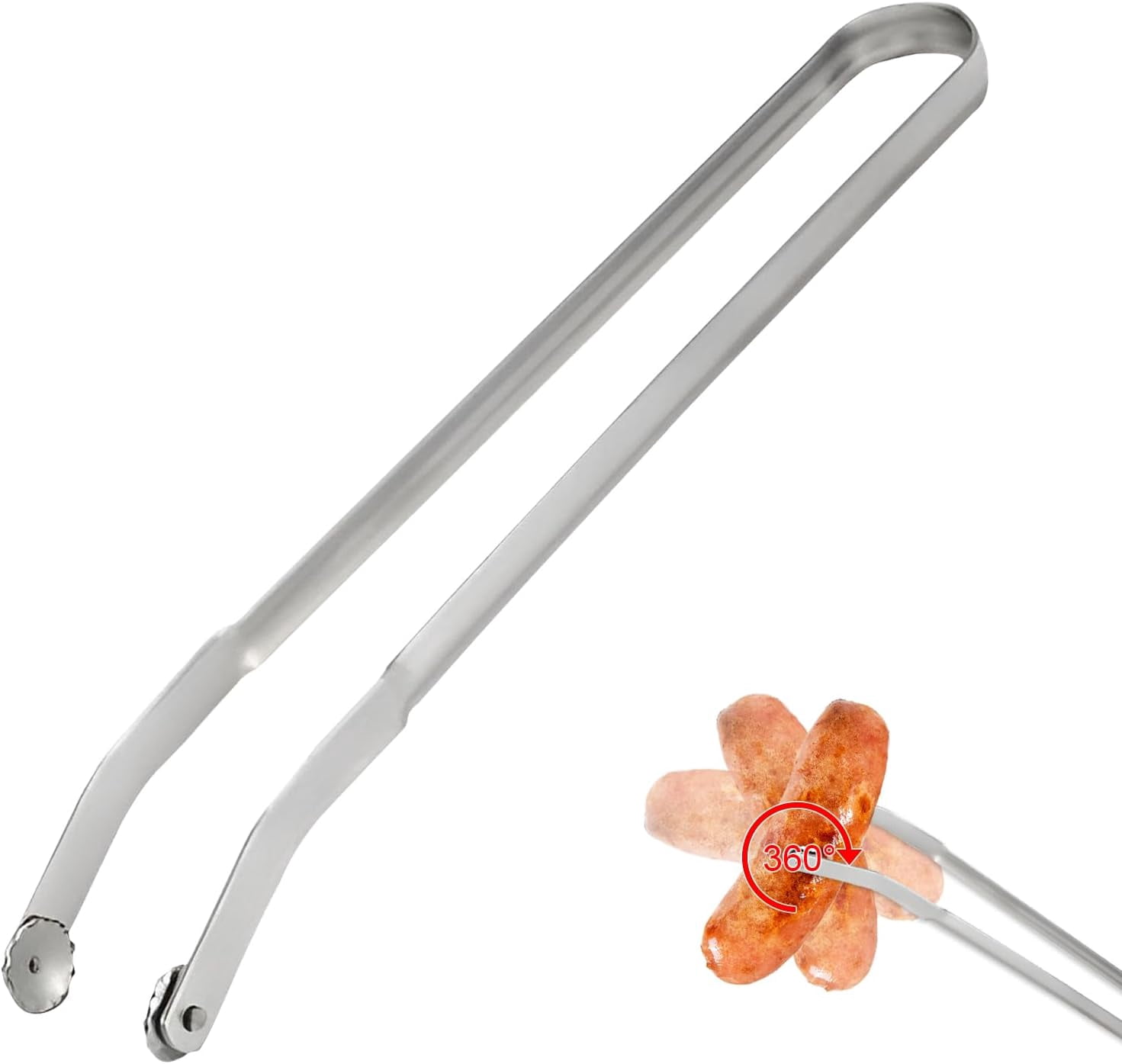 BBQ Sausage Turning Tongs,stainless Steel Grill Tongs,grill Tongs For ...