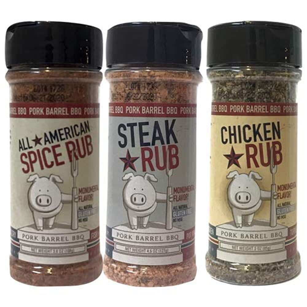 Pork Barrel BBQ Rubs and Spices Set, 3-Piece Bottle Gift Pack - Walmart.com