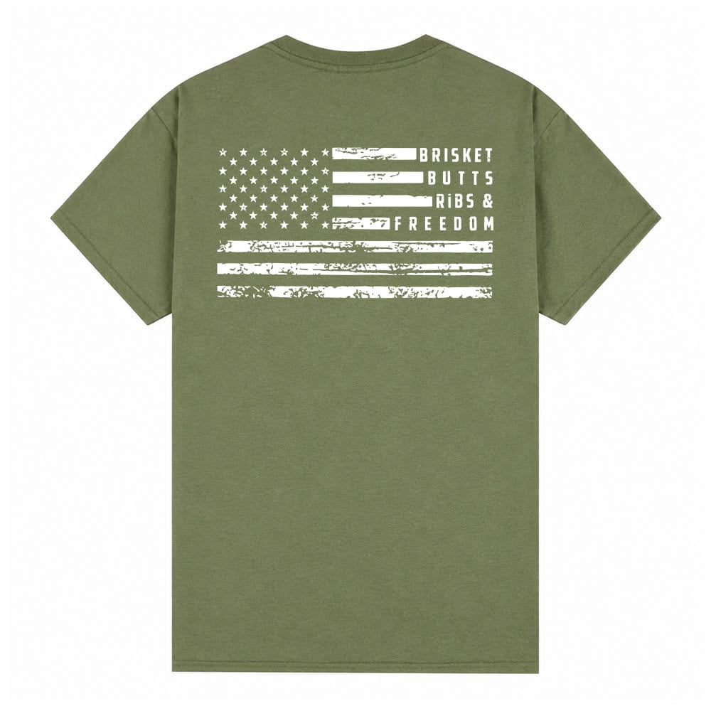 BBQ Shirt With American Flag, Grilling Gifts For Grill Dad, Meat Smoker ...