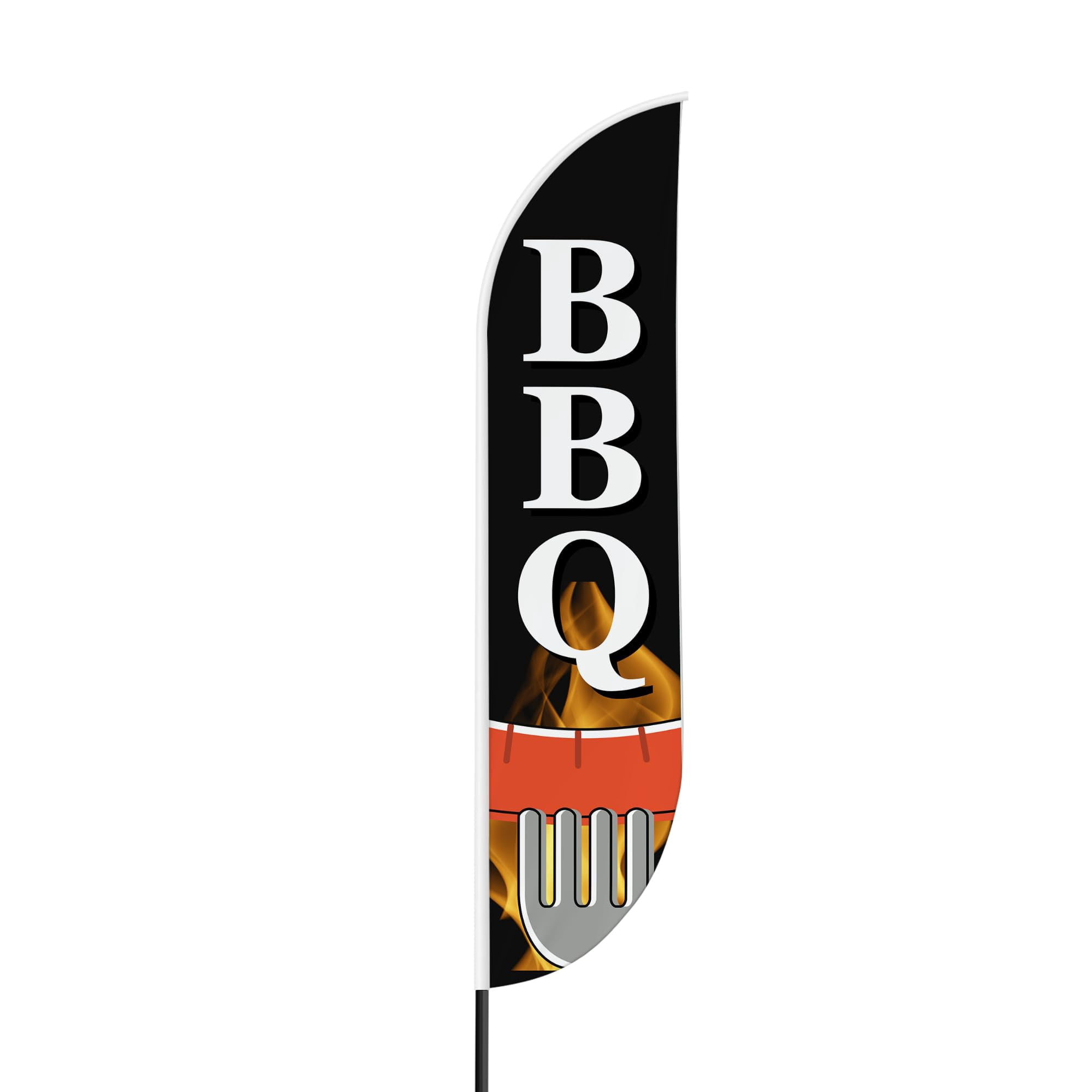 BBQ Sign feather flag for Outdoor by Mavis Print | 11.5 FEET Long ...
