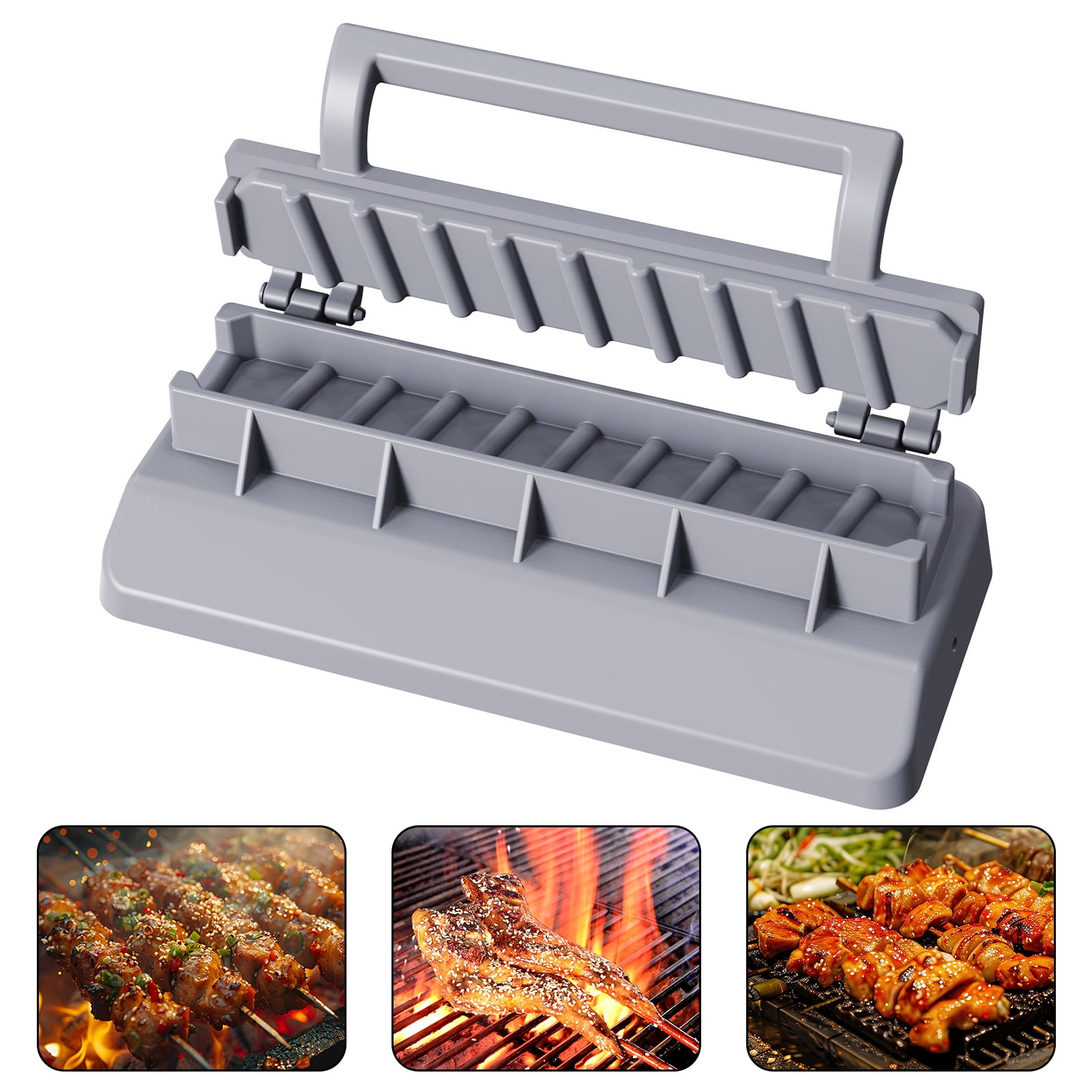 BBQ Skewer Maker Portable Manual Kabob Mold Easy to Use Kebab Machine ...