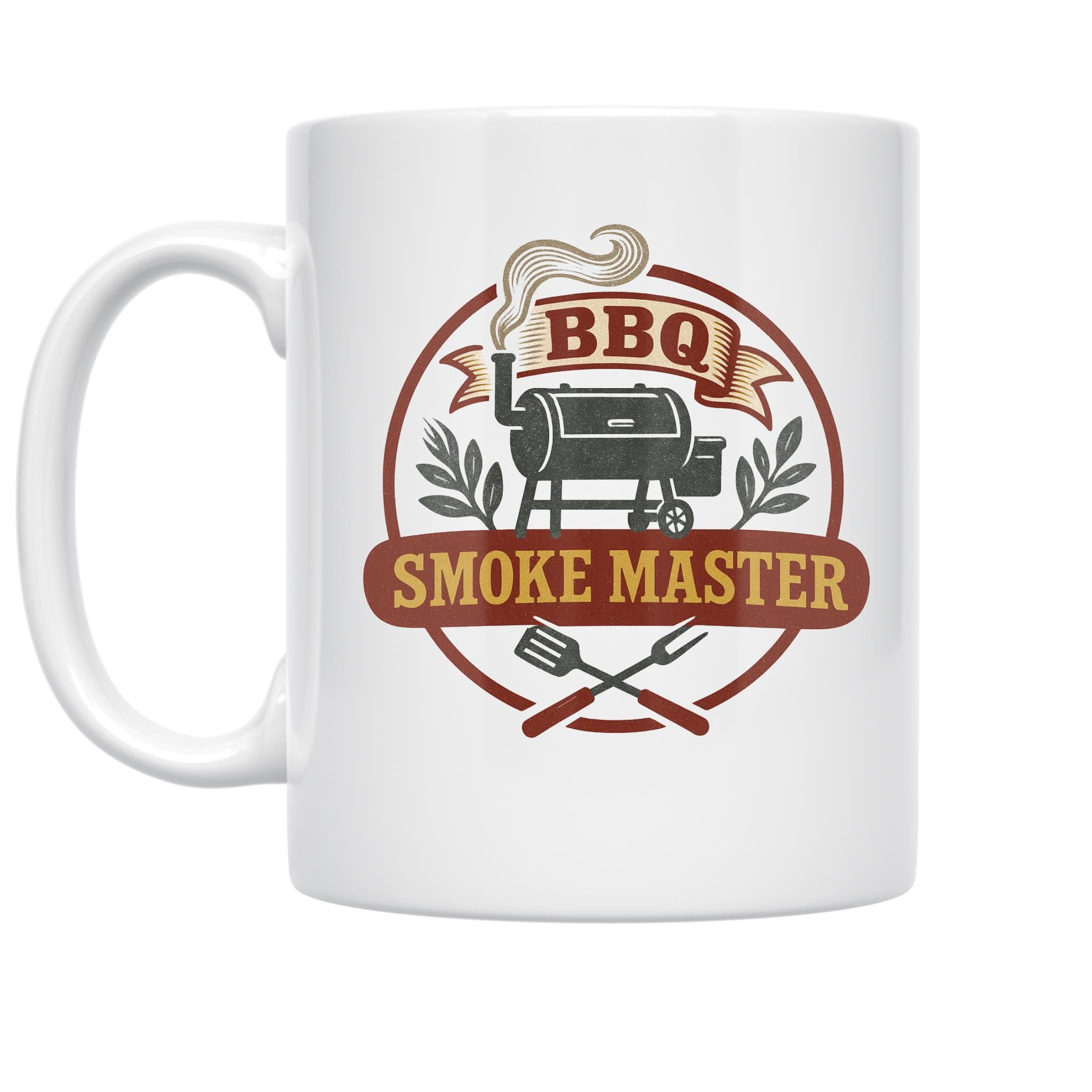 BBQ Smoke Master 11 oz Coffee Mug - Vintage Style for Grill Dads White ...