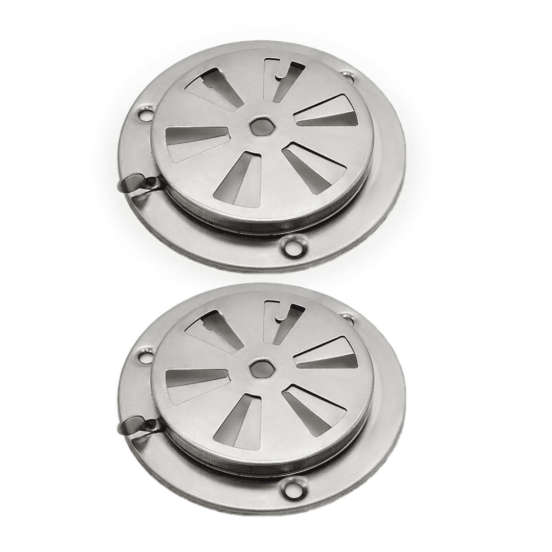 BBQ Smoker Air Vent Set of 2 - 3.7 inch/95mm Stainless Steel BBQ Air ...