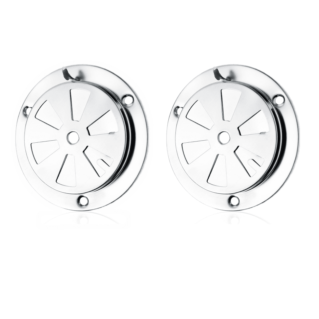 BBQ Smoker Air Vent Set, 2 Pcs Stainless Steel Grill Vent Smoker ...