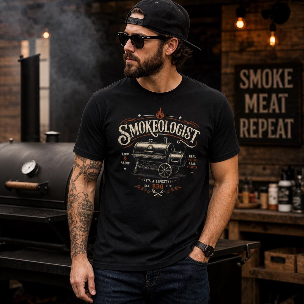 BBQ Smoker Shirt, Smokeologist Tee, Pitmaster T-Shirt, Grill Master ...