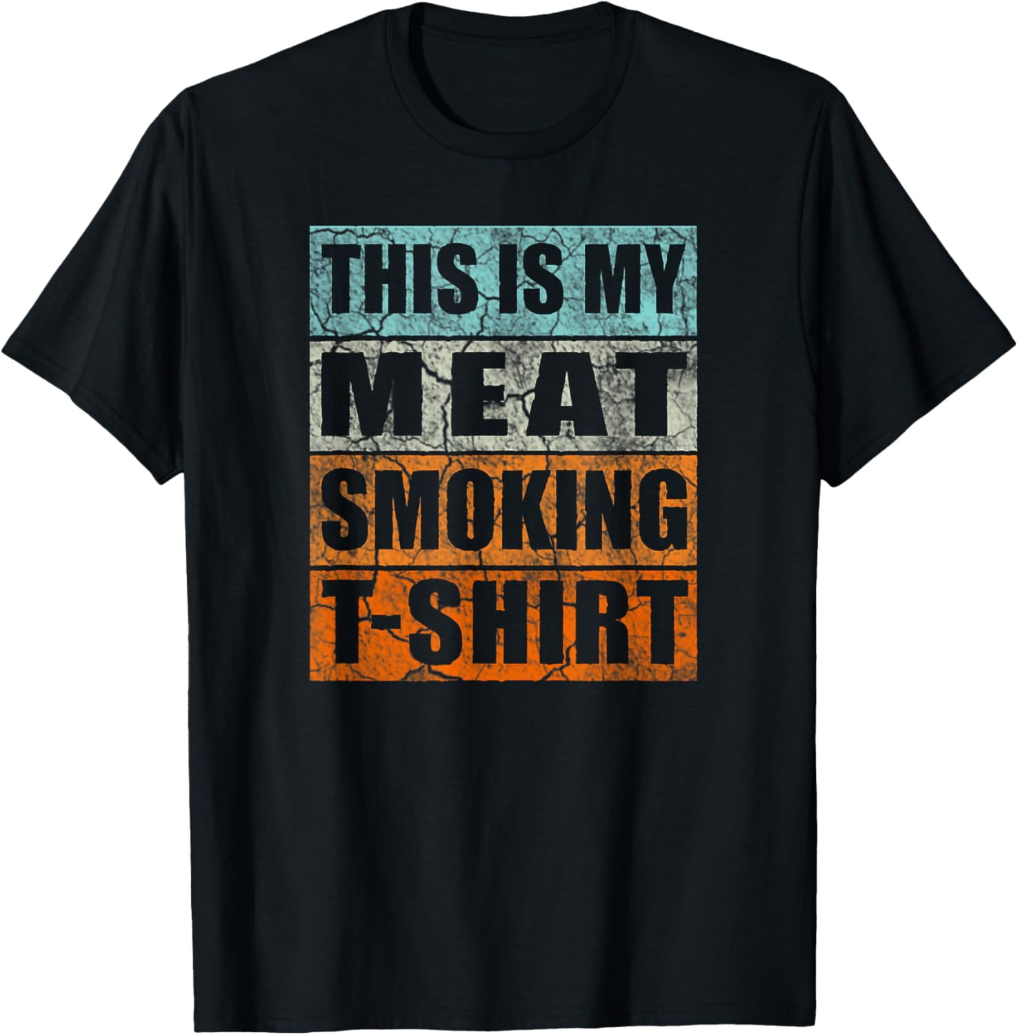 BBQ Smoker Themed Retro - Vintage My Meat Smoking T-Shirt - Walmart.com