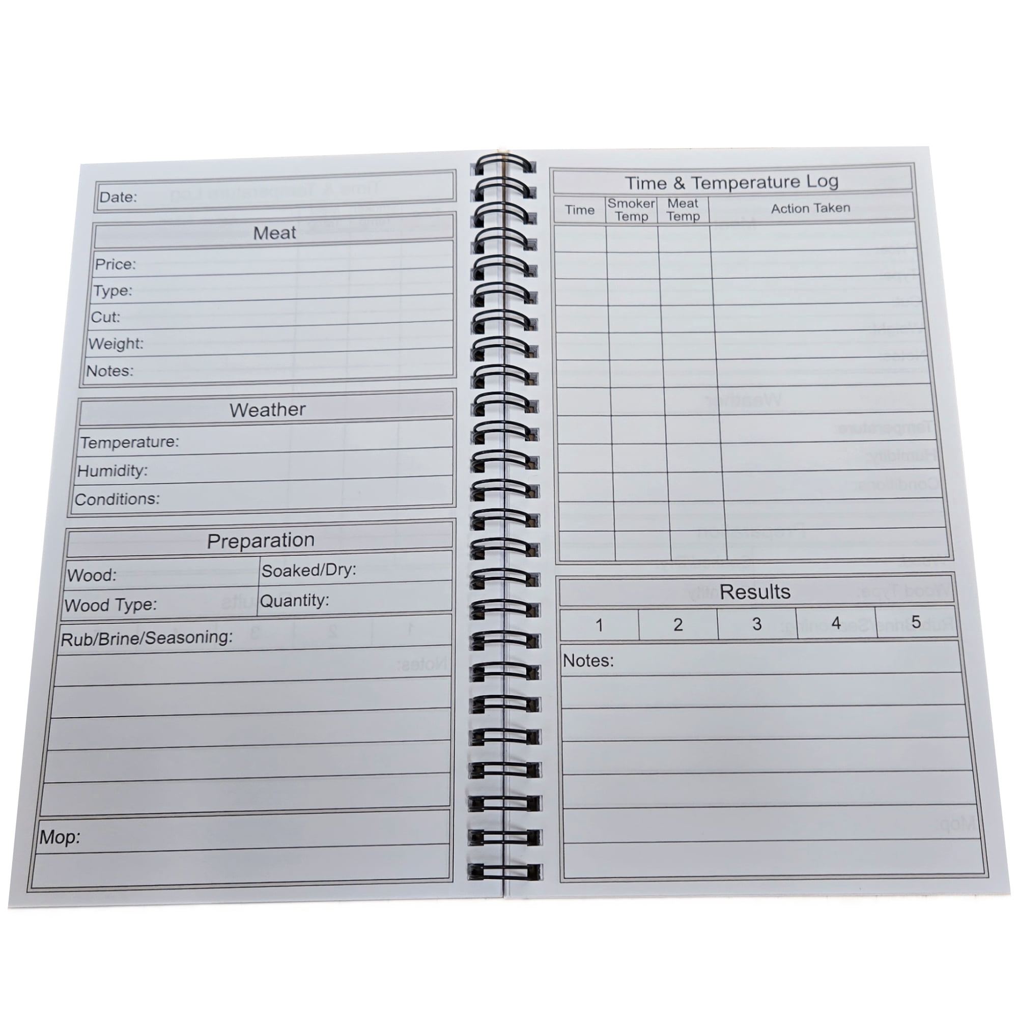 BBQ Smoking Journal – 5" x 8.5" Logbook for Recipes, Temperatures ...