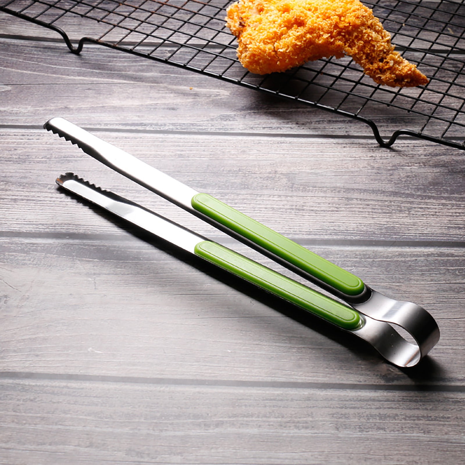 BBQ Stainless Steel Food Clip Barbecue Rack 25.5CM Non-Slip Ergonomic ...