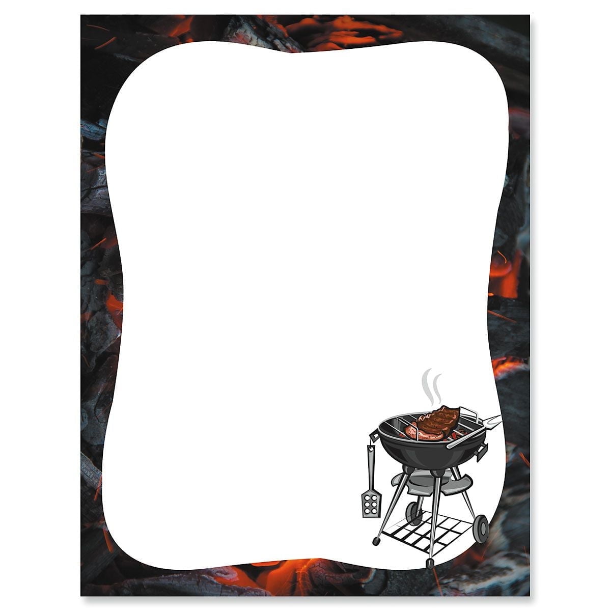 BBQ Summer Letter Papers - Set of 25, Barbeque stationery papers, 8 1/2 ...