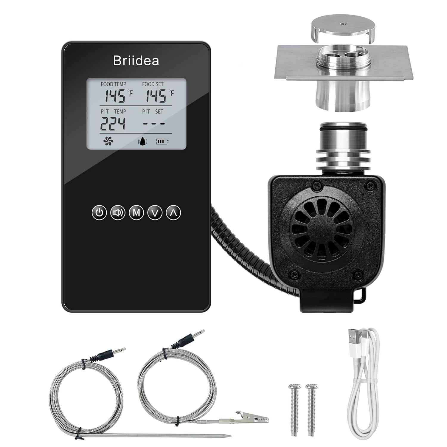 BBQ Temperature Controller, Automatic Smoker Fan Controller with Dual ...