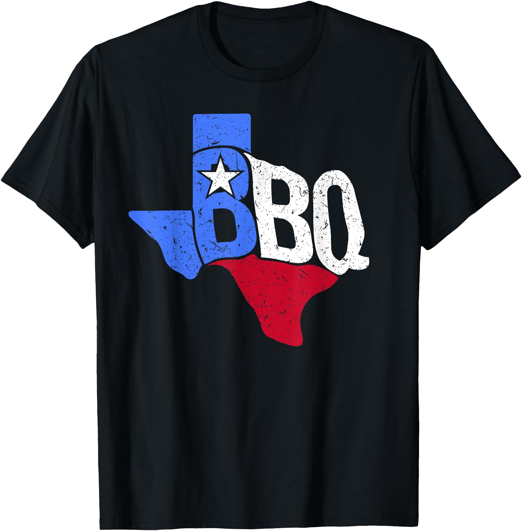 BBQ Texas State Flag and barbecue map T-Shirt, Unisex T-Shirt - Walmart.com