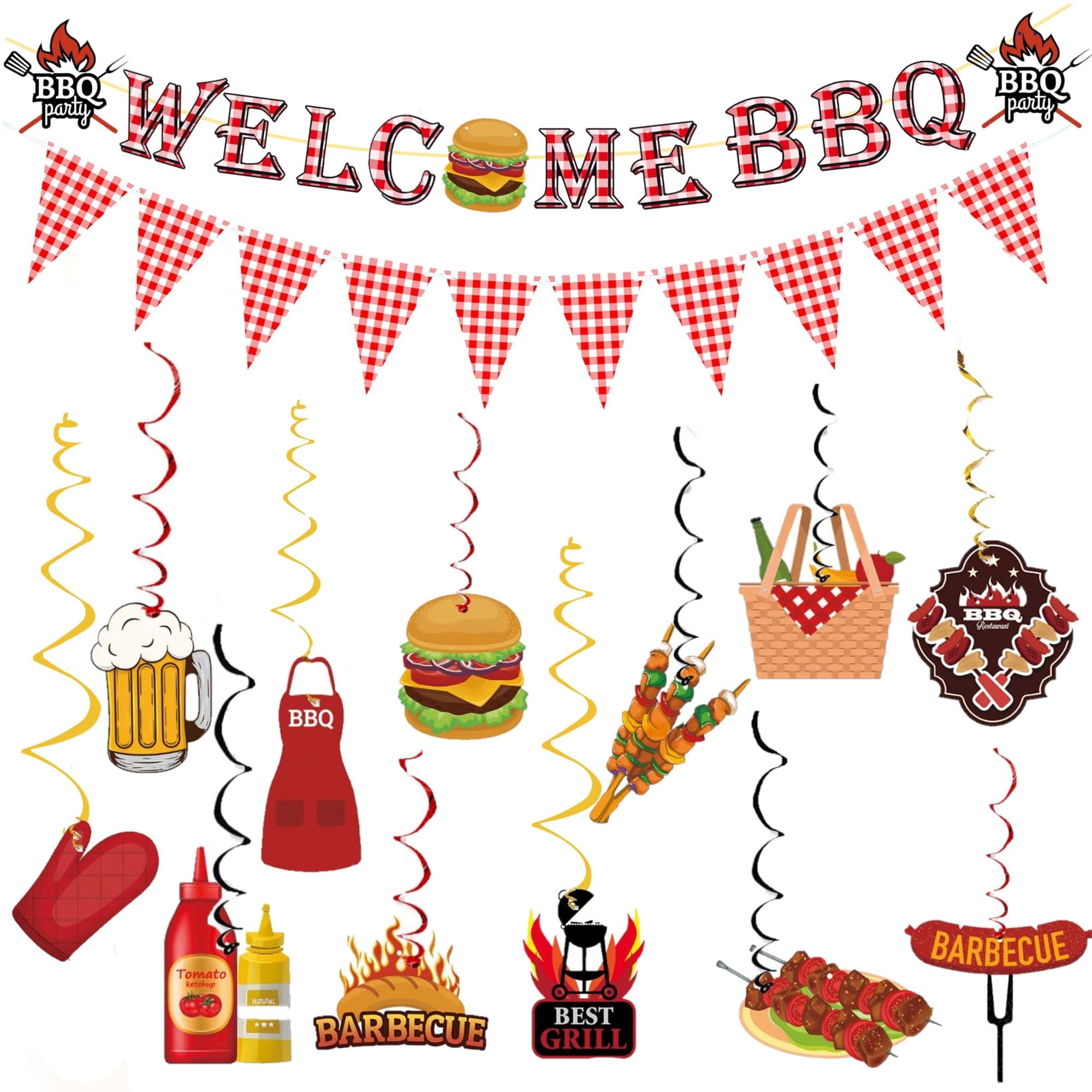 BBQ Themed PartyEGSC Decorations,Welcome BBQ Banner, Barbecue Picnic ...