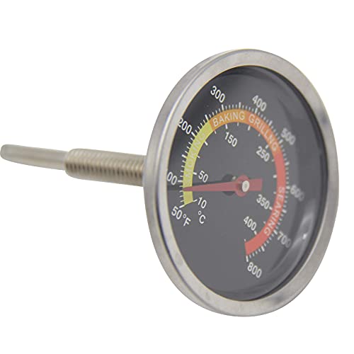 BBQ Thermometer Gauge, 2 Pack 50 to 800F BBQ Barbecue Charcoal Grill ...