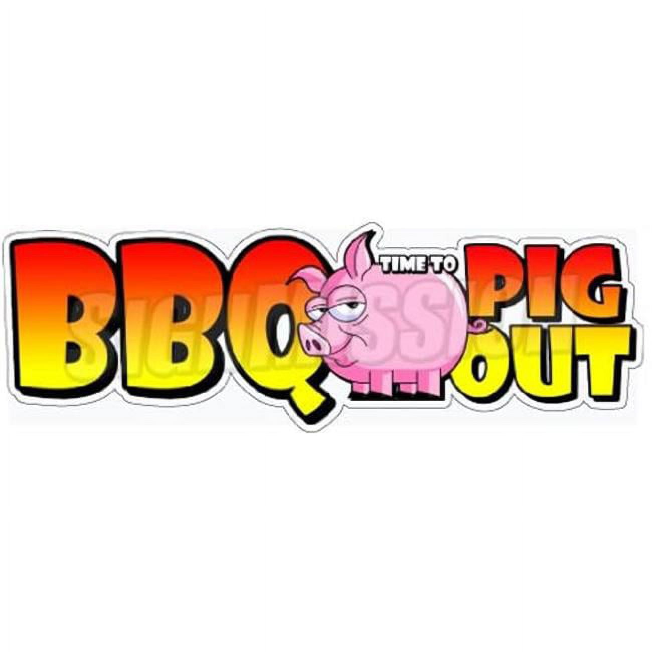BBQ Time to Pig Out Concession Decal Barbeque Signs - Walmart.com