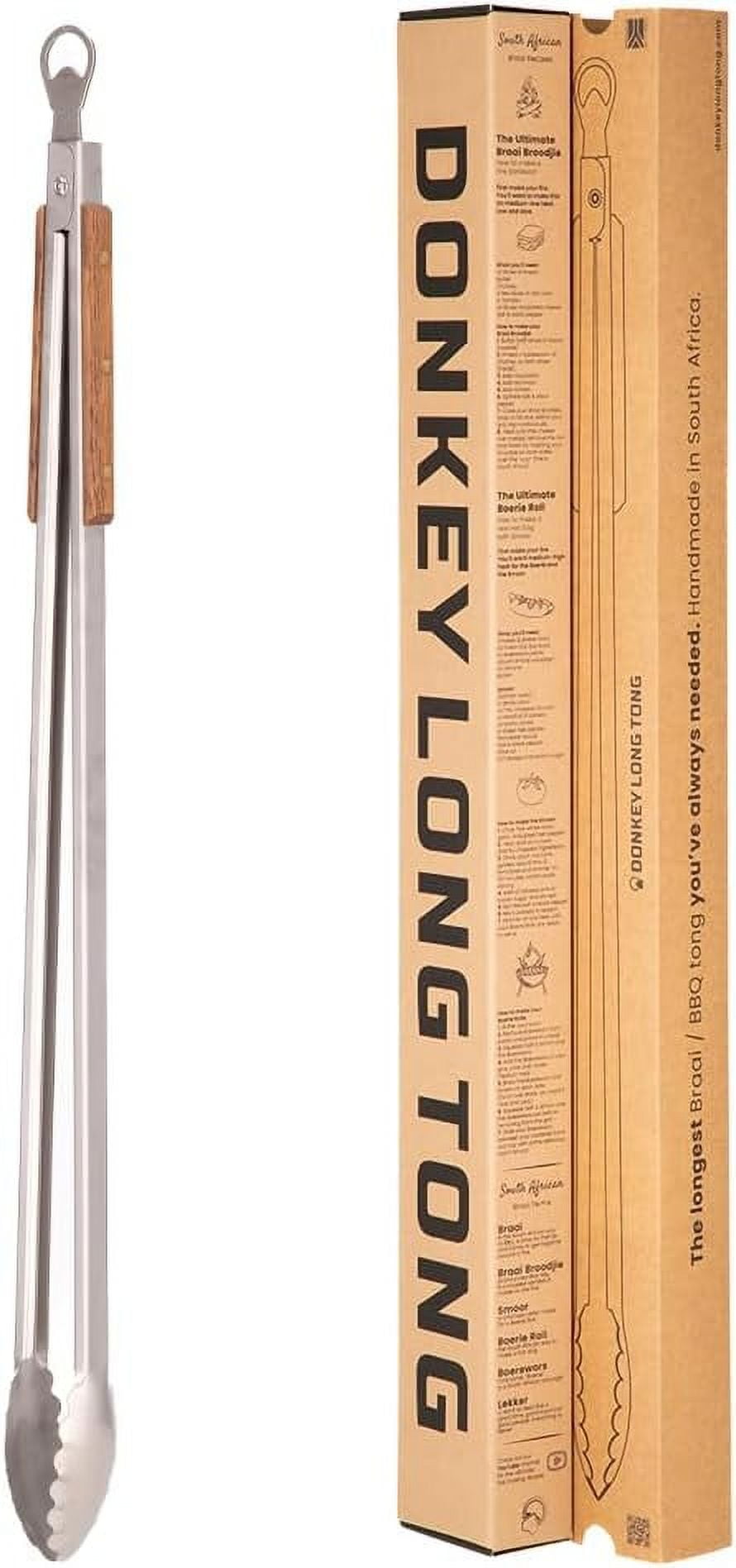 BBQ Tongs 32 inch Extra Long Grill Tongs - Donkey Long Tong - Stainless ...