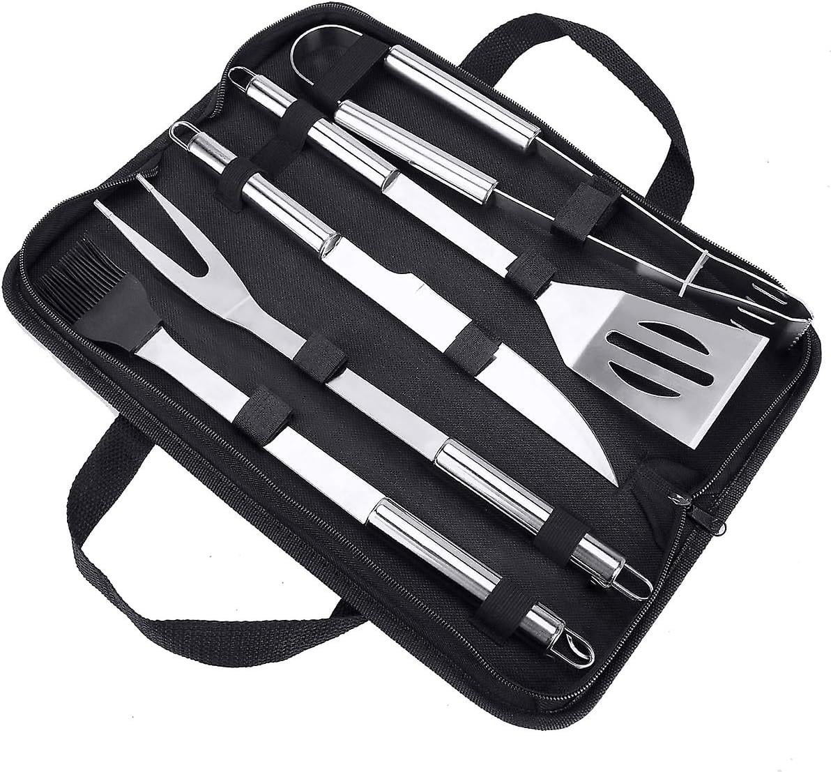 BBQ Tools Set, 5pcs BBQ Grilling Tool Set with Black Case, Stainless ...