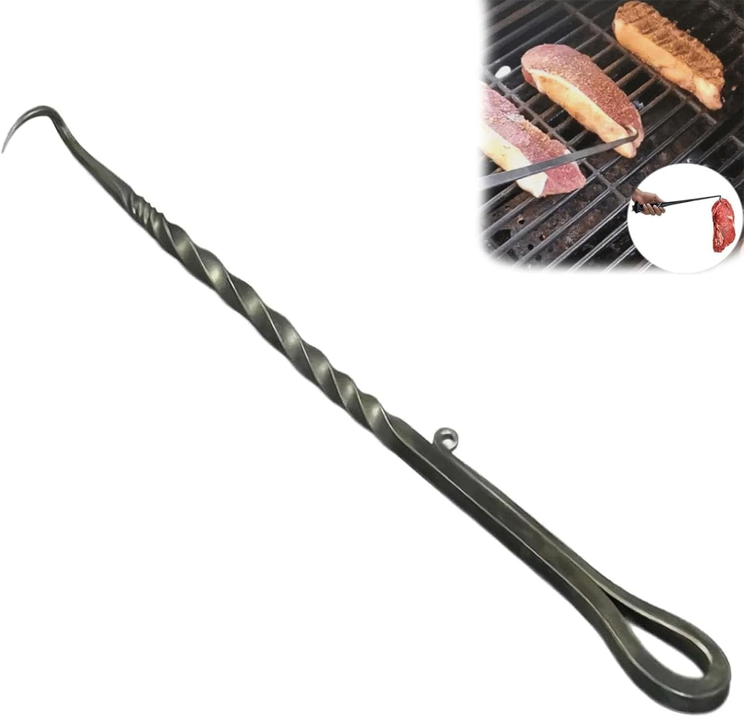 BBQ Turner Hooks, Meat Hook Flipper, Iron BBQF Turner Hooks, Flips ...