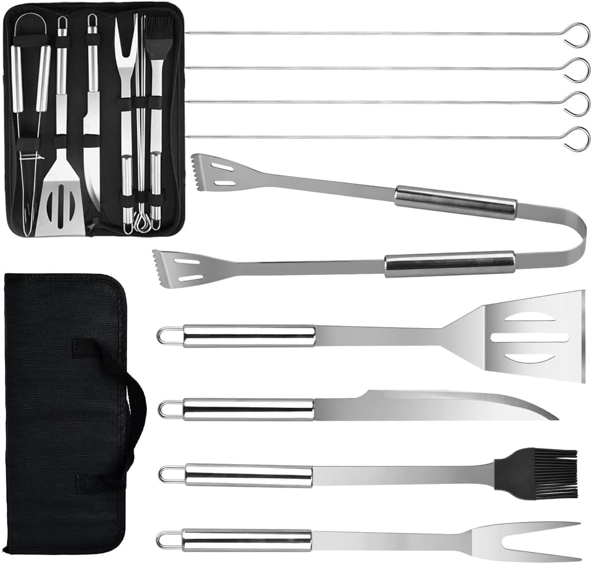 BBQ Utensil Set Stainless Steel Professional Barbecue Accessories Grill ...
