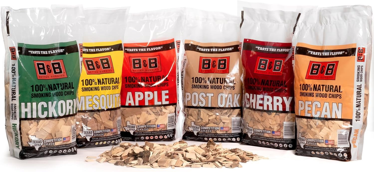 BBQ Wood Chips Variety Pack for Smoker & Grill, 6 Flavors (Apple ...