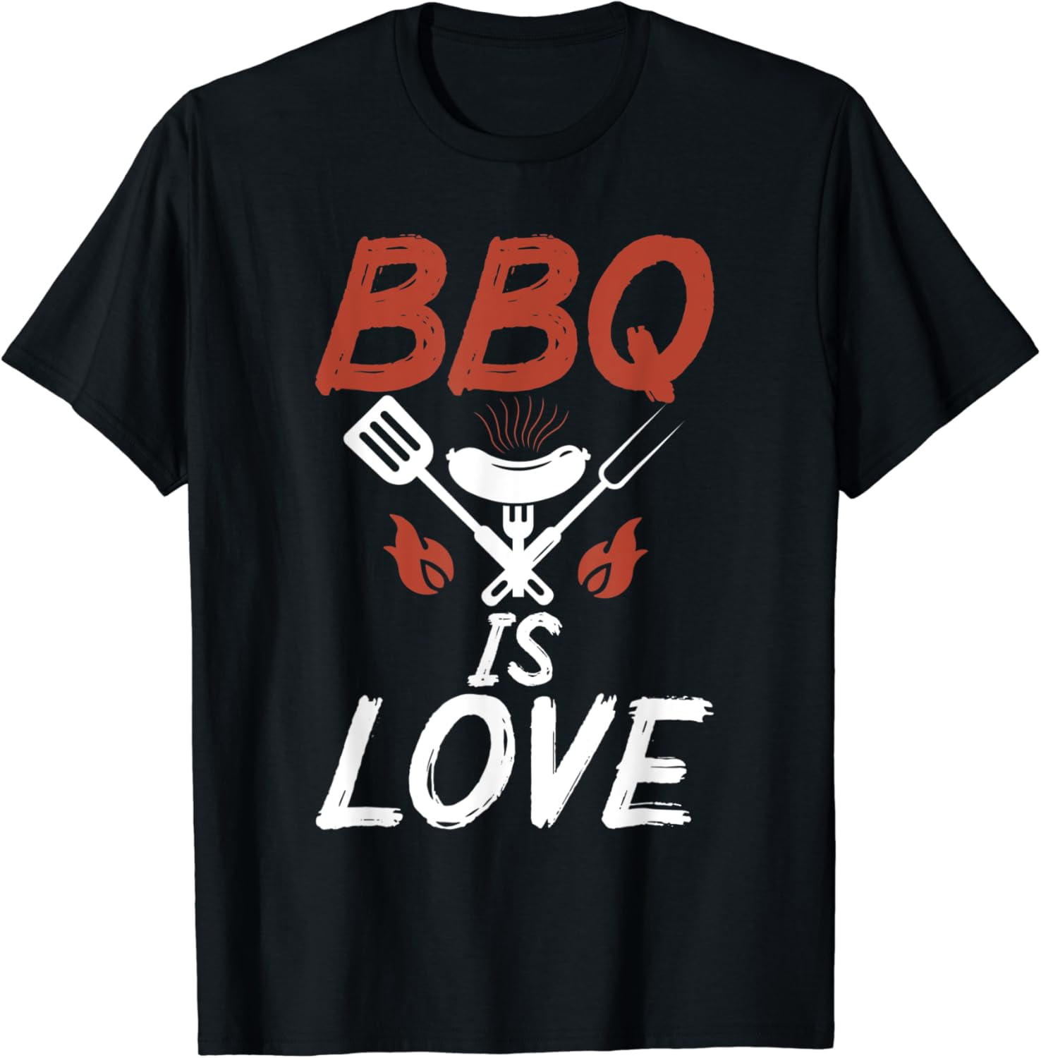 BBQ is Love Grill Barbecue Grilling T-Shirt - Walmart.com