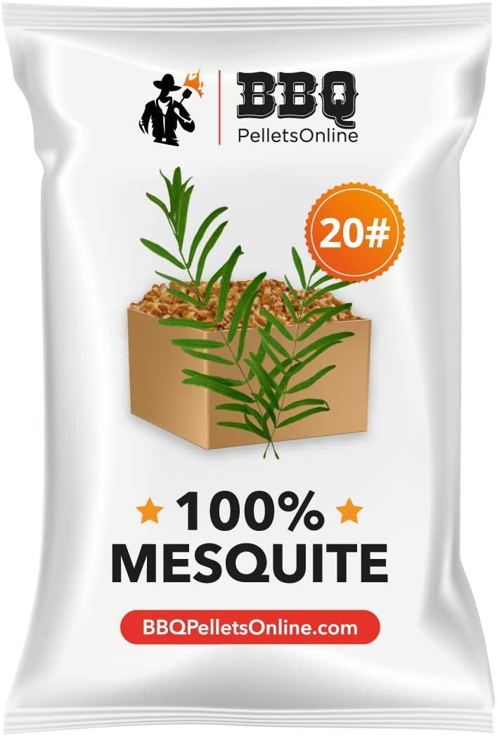 BBQPelletsOnline 100% Mesquite All Natural Amish-Made BBQ Pellets - 20 ...