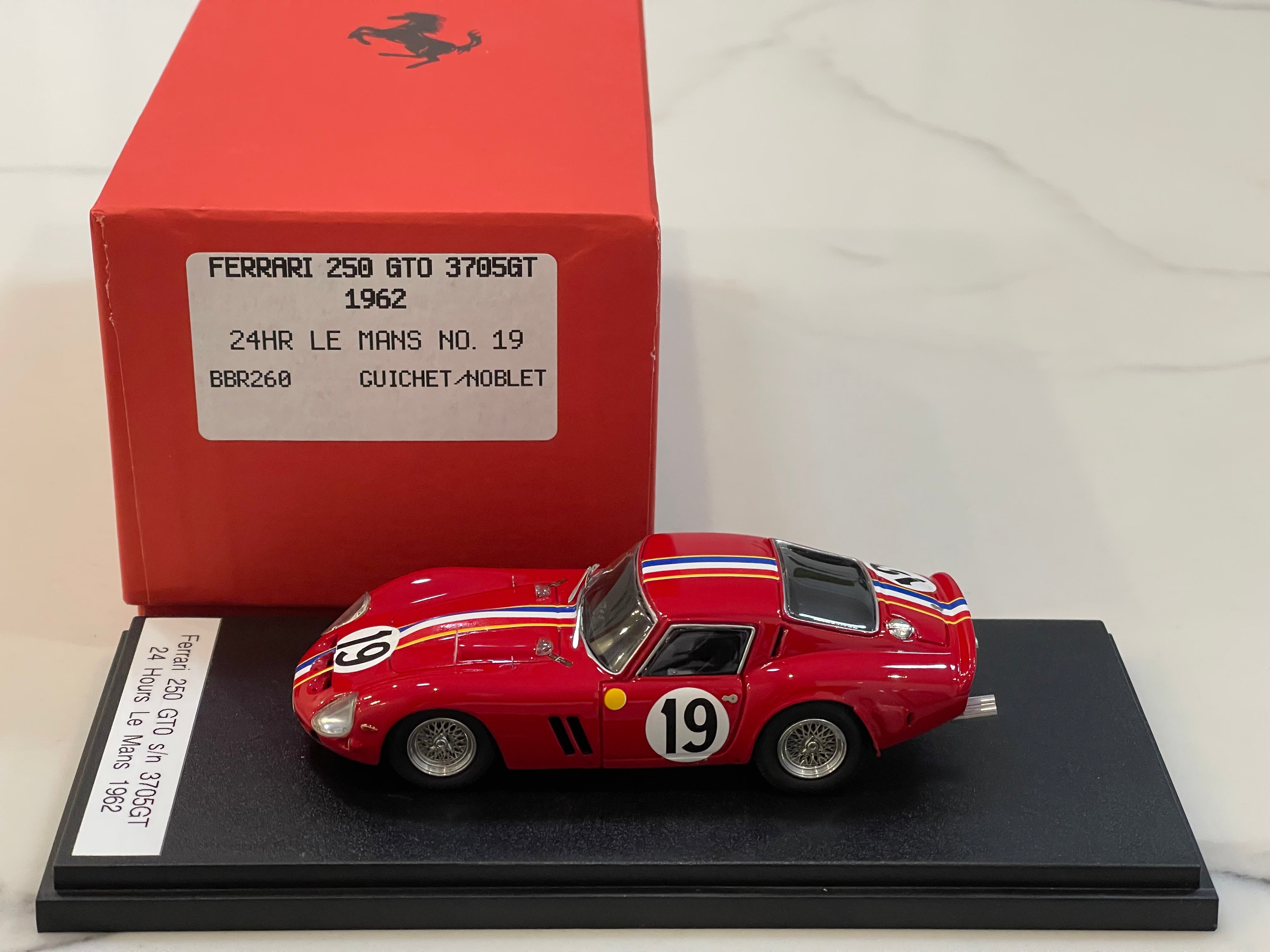 BBR 1/43 Ferrari 250 GTO 3705GT 24H Le Mans 1962 Red No. 19 BBR260 ...