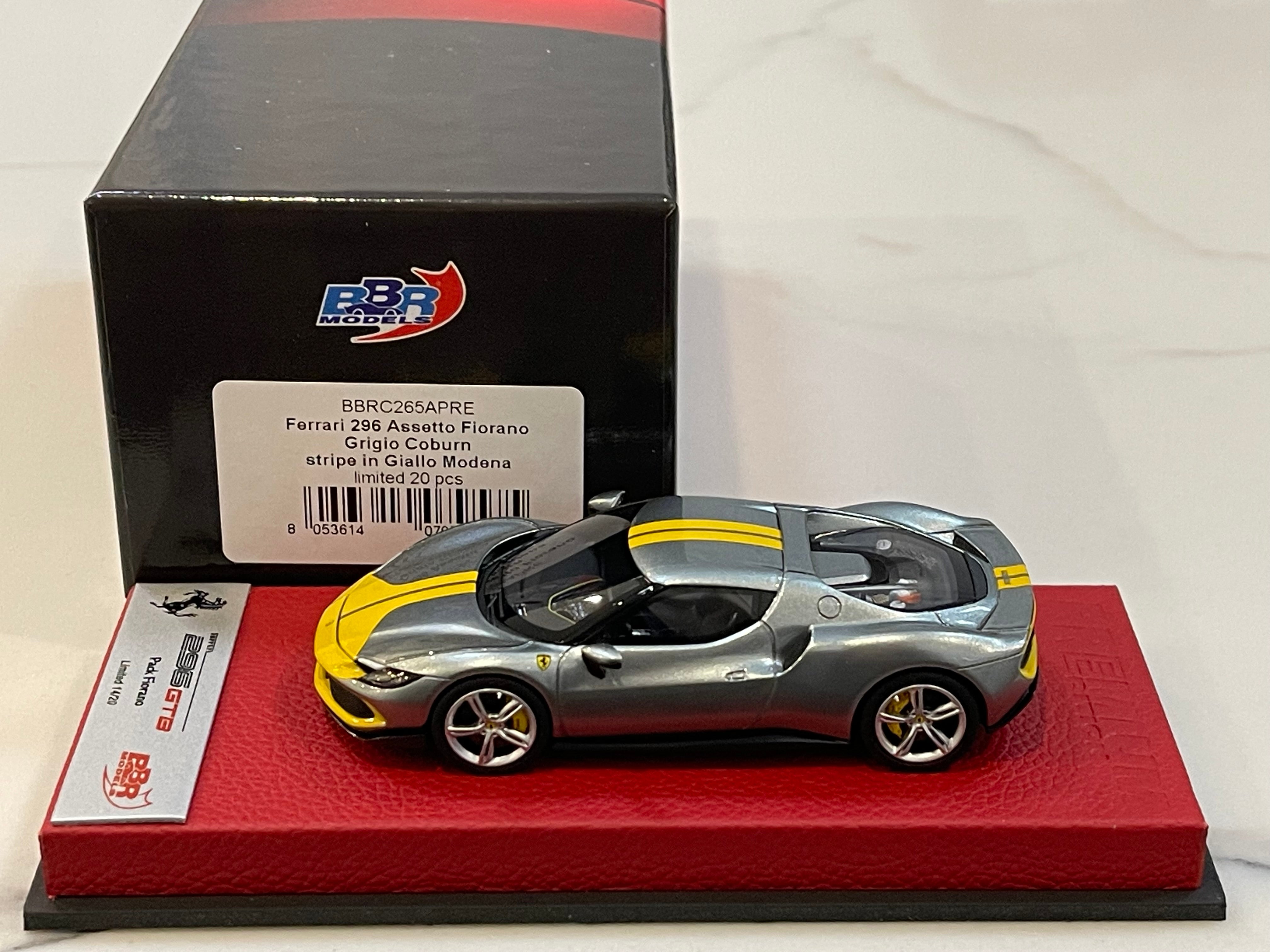 BBR 1/43 Ferrari 296 GTB Assetto Fiorano 2021 Grigio Coburn BBRC265APRE - Walmart.com