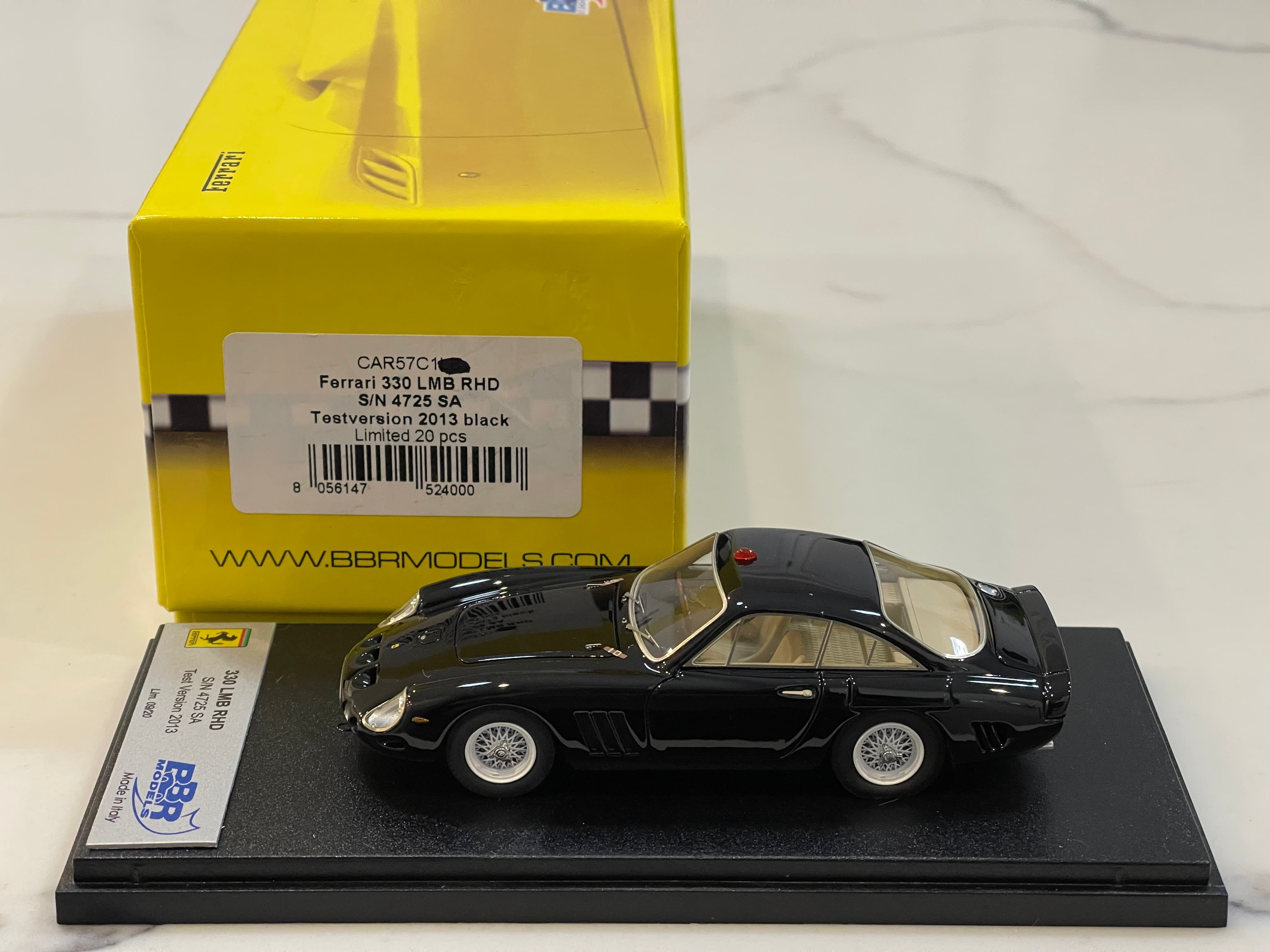 BBR 1/43 Ferrari 330 LMB RHD 4025SA 1963 Black CAR57C1 - Walmart.com
